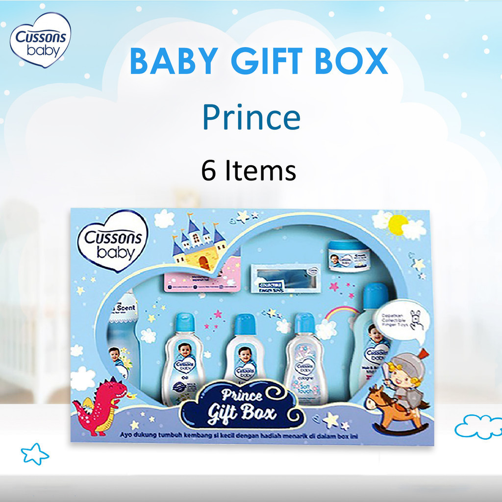 Jual Cussons Baby Prince Gift Box Pince 6 Items Hampers Hadiah Bayi ...