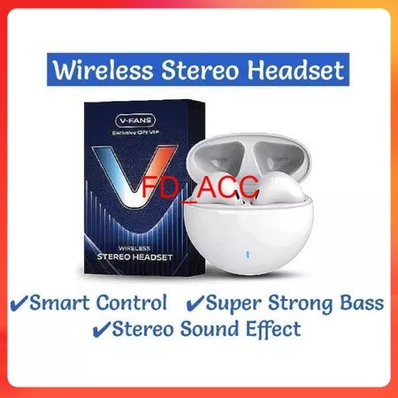 Jual FD Hf Bluetooth Tws Vivo V-Vans Ori ready black only | Shopee ...