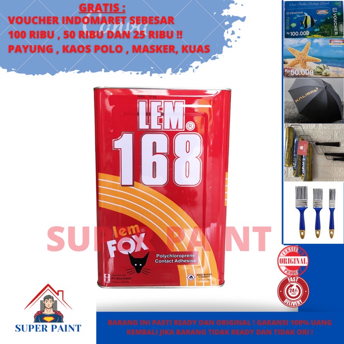 Jual Lem Kuning FOX 168 Blek 10 kg Lem HPL Lem 168 Lem Triplek / 168 ...