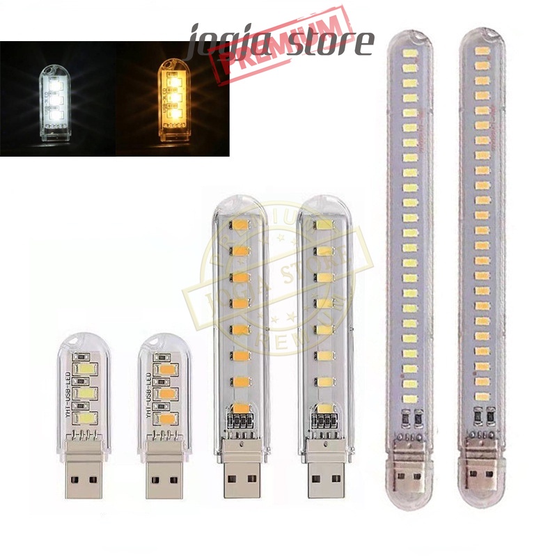 Jual Lampu USB Mini LED Stick 3/8/24 LED Strip Lampu Baca Portable ...