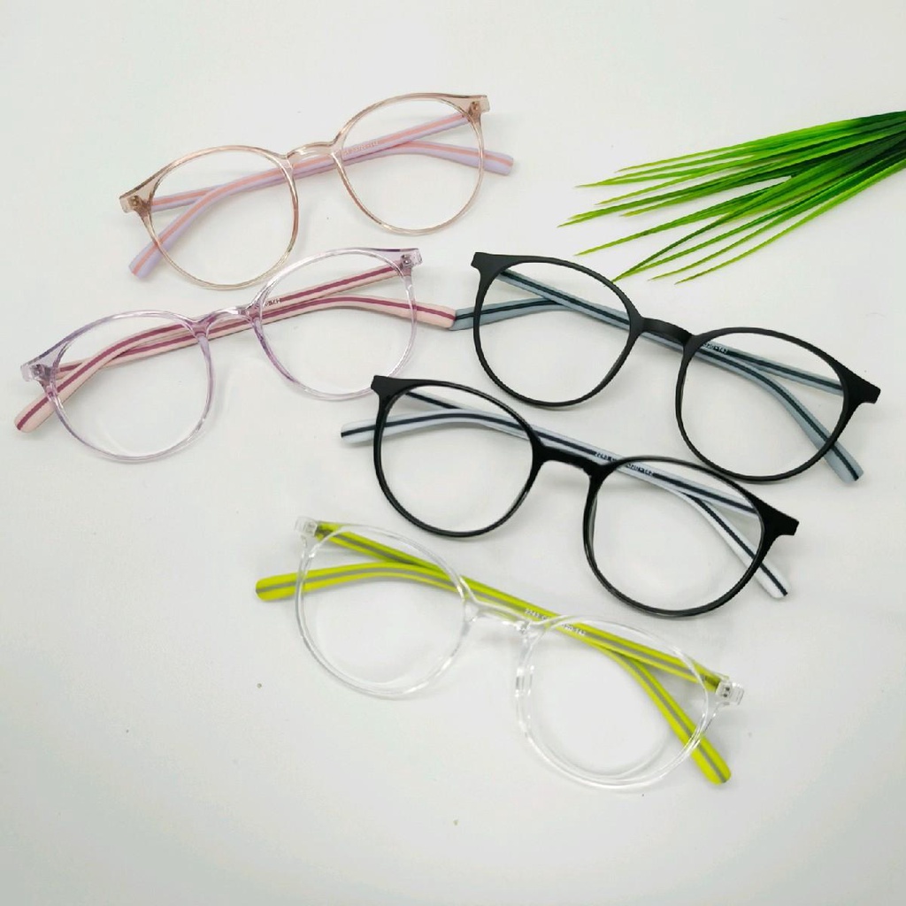 Jual Kacamata bulat lentur 2243 Frame Plastik Lensa Photocromic Blueray ...