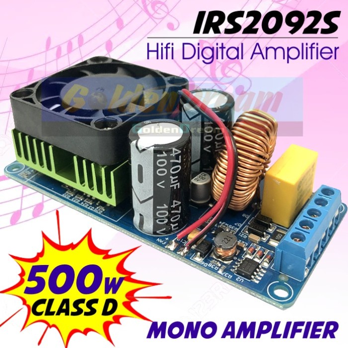 Jual Digital Amplifier 500w Class D Mono IRS2092S Hifi Audio Power IRS 2092 | Shopee Indonesia