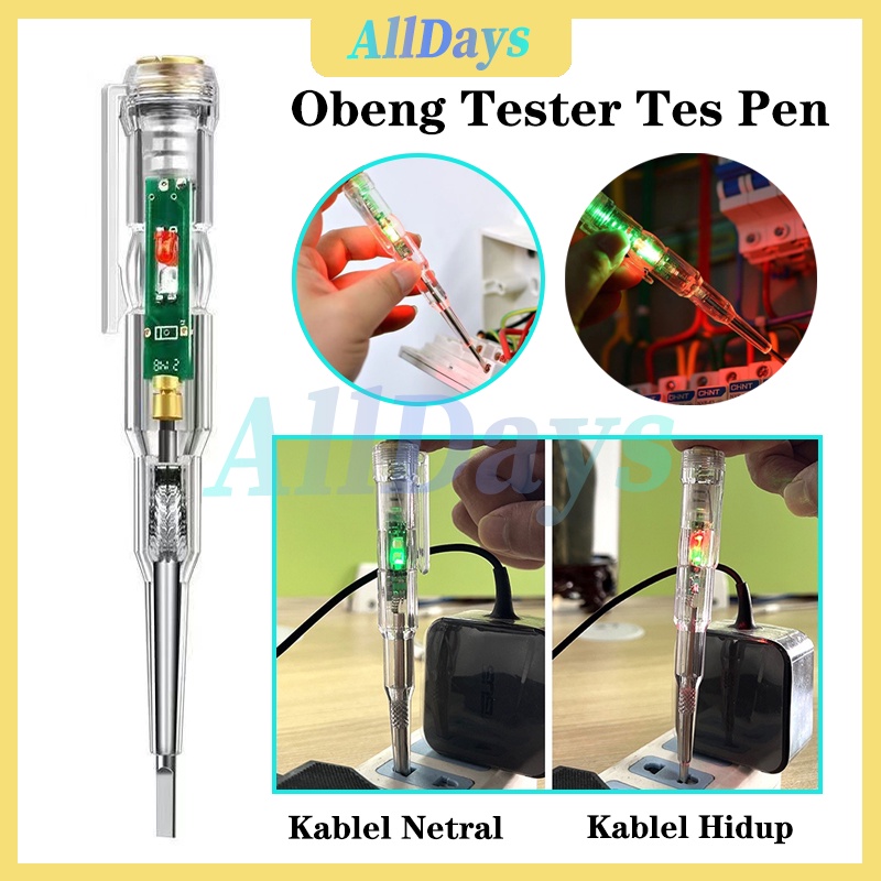 Jual Obeng Tespen Listrik Paling Kuat Testerpen Pendeteksi Kabel Putus ...