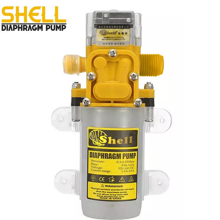 Jual Pompa DC 12 Volt Shell 130 PSI 4 LPM - Otomatis Bertekanan Tinggi ...