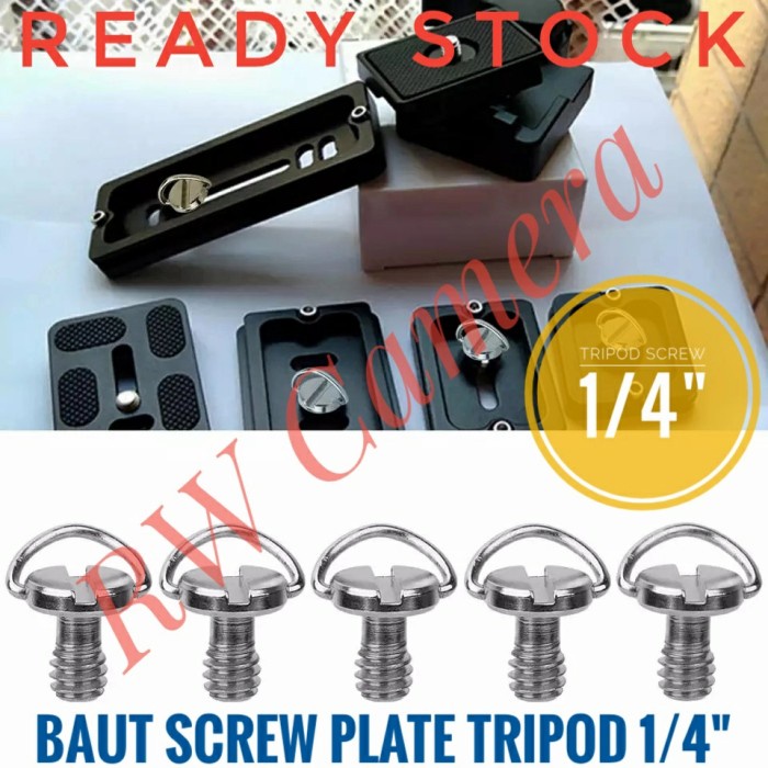 Jual Baut Tripod 1/4" Screw Quick Release Plate Plat Mur Sirui Velbon ...