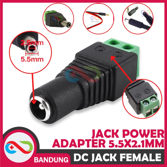 Jual DC JACK FEMALE POWER ADAPTER 5.5X2.1MM BAUT SOCKET SOKET BETINA 2 ...