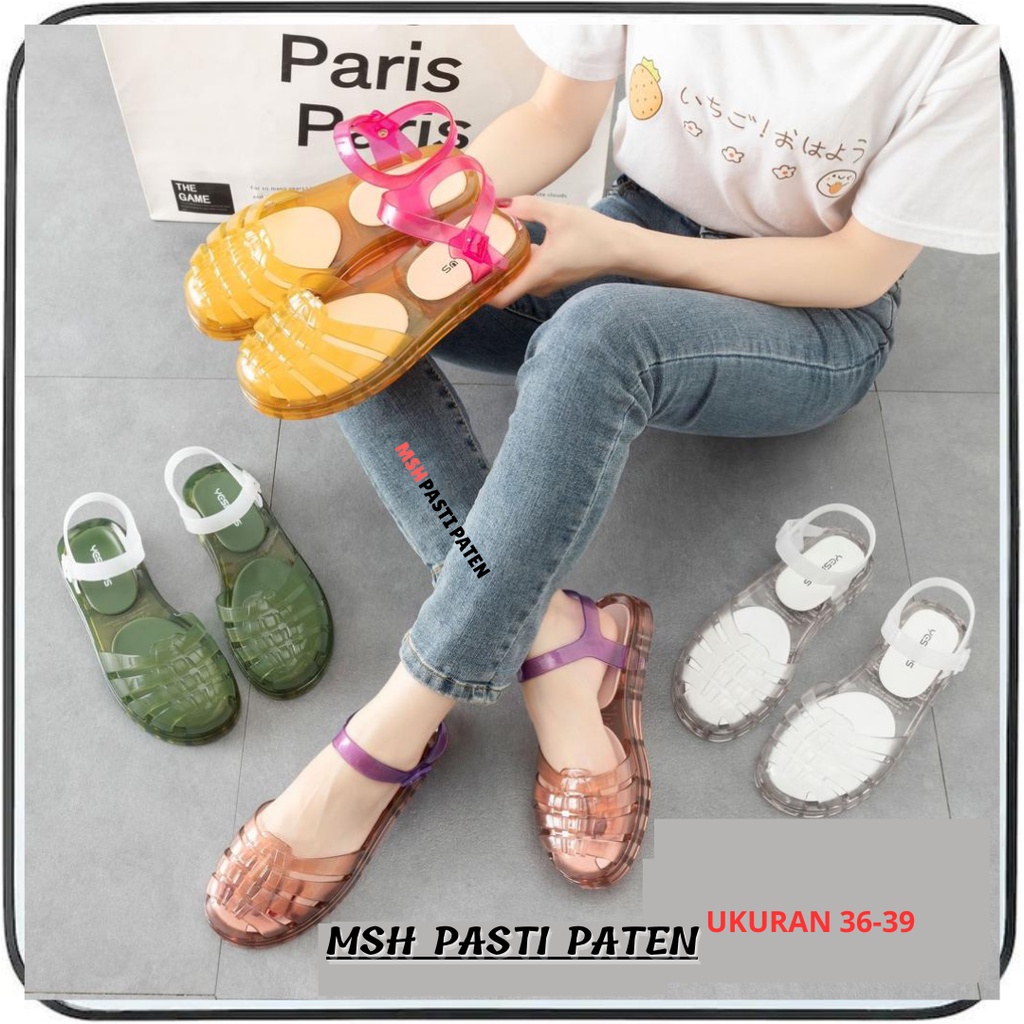 Jual MSH 005 Sepatu Sandal Jelly Gladiator Tipis Wanita Import | Shopee ...