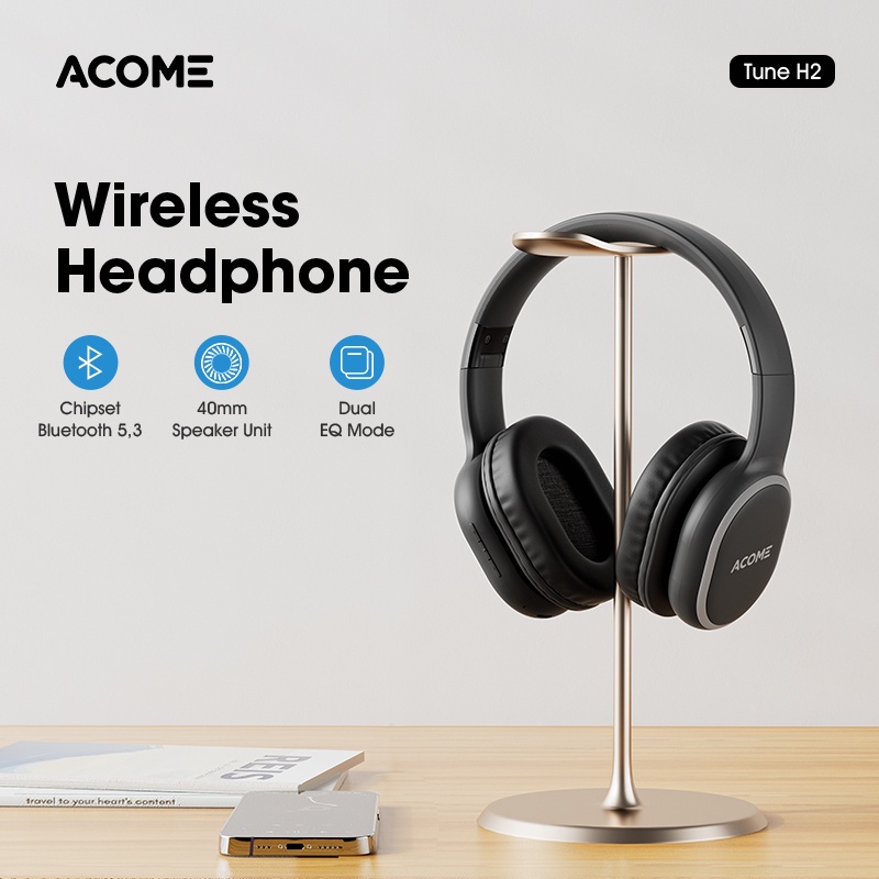 Jual ACOME H2 Over-ear Bluetooth Headphone Wireless Dual EQ Mode BT 5.3 ...