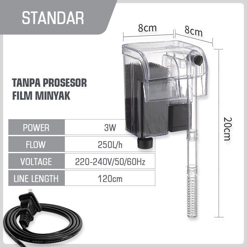 Jual FILTER GANTUNG AQUARIUM AQUAMAN RECENT HIKARI 250L FILTER HANG ON ...