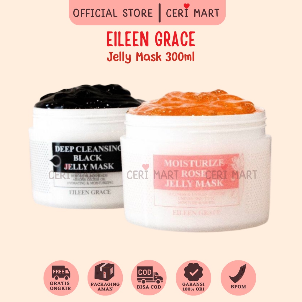 Jual EILEEN GRACE - Moisturize Rose Jelly Mask | Deep Cleansing Black ...