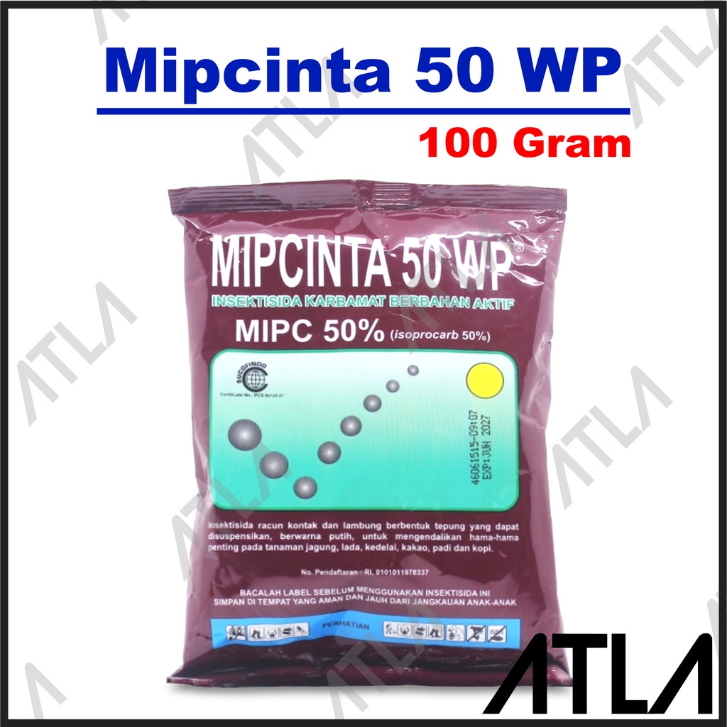 Jual Mipcinta 50WP 100 Gram Insektisida Pembasmi Hama Wereng Racun Pengendali Serangga Belalang ...