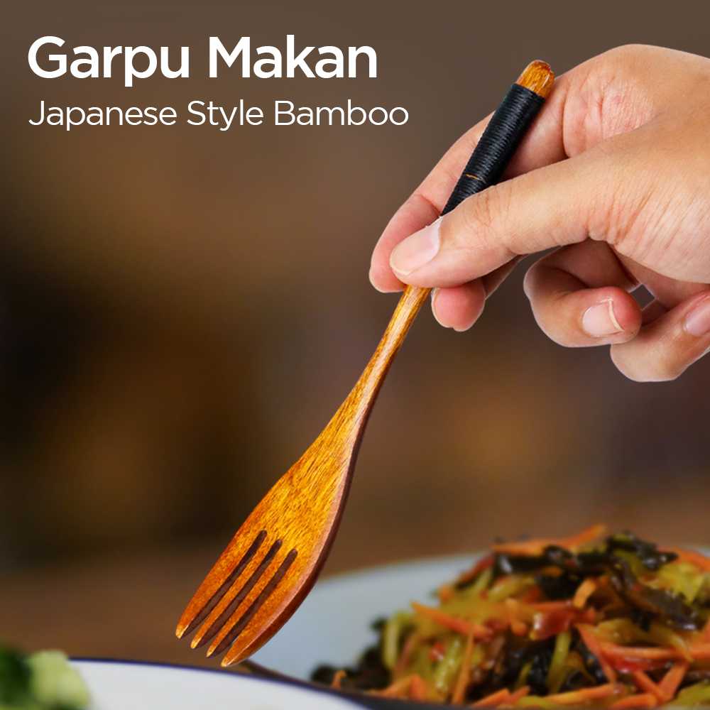 Jual Garpu Makan Japanese Style Bamboo Model Gagang Winding - EA021 ...
