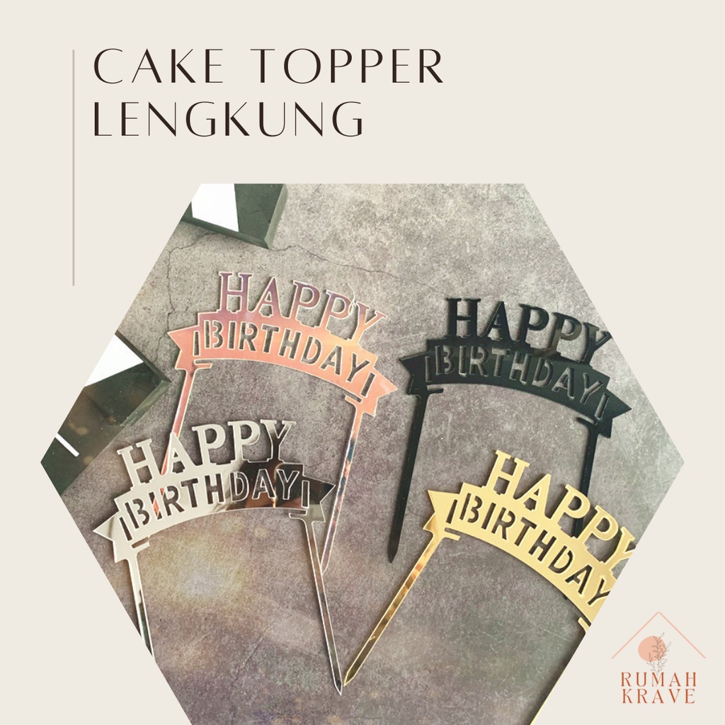 Jual RUMAH KRAVE - Cake Topper Lengkung Arch Happy Birthday Ulang Tahun ...