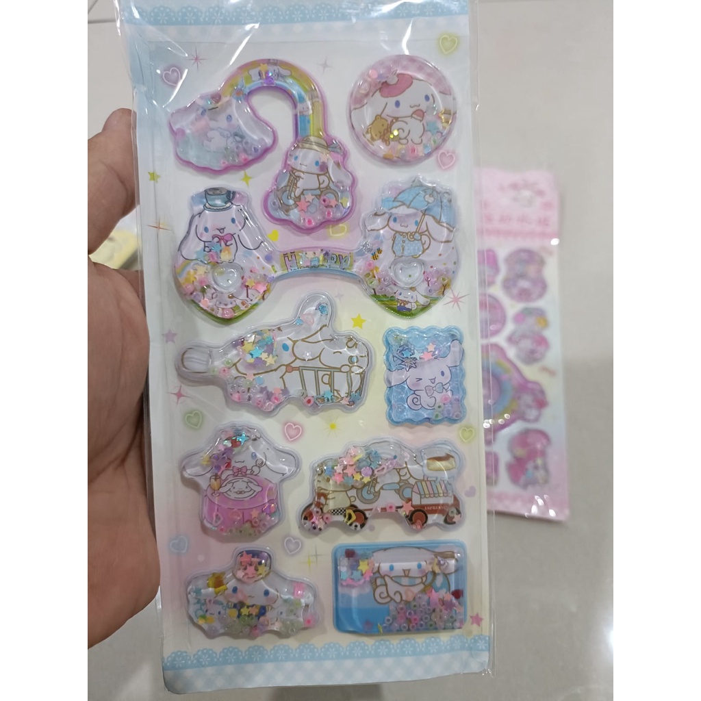 Jual AL STICKER 3D WATER GLITTER KARAKTER 1 PAPAN SEKITAR 9 - 12 PCS ...