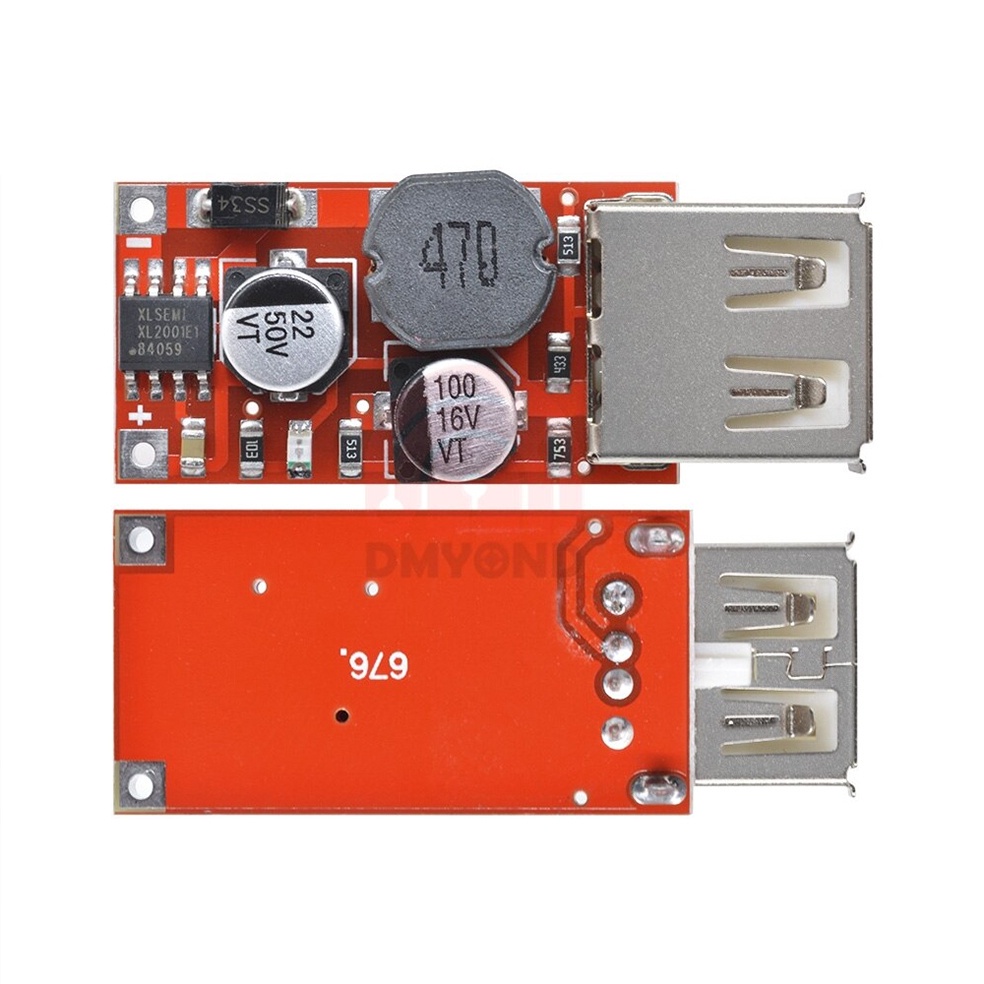 Jual (OML) Module Step Down USB 1 Slot Input 5-36V Output Stabil 5V 3A ...