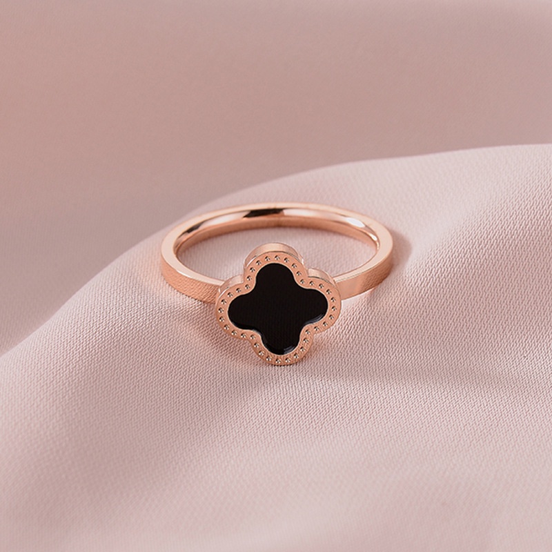 Jual Cincin Dewasa Titanium Bunga Cincin Desain Daun Semanggi Bahan ...