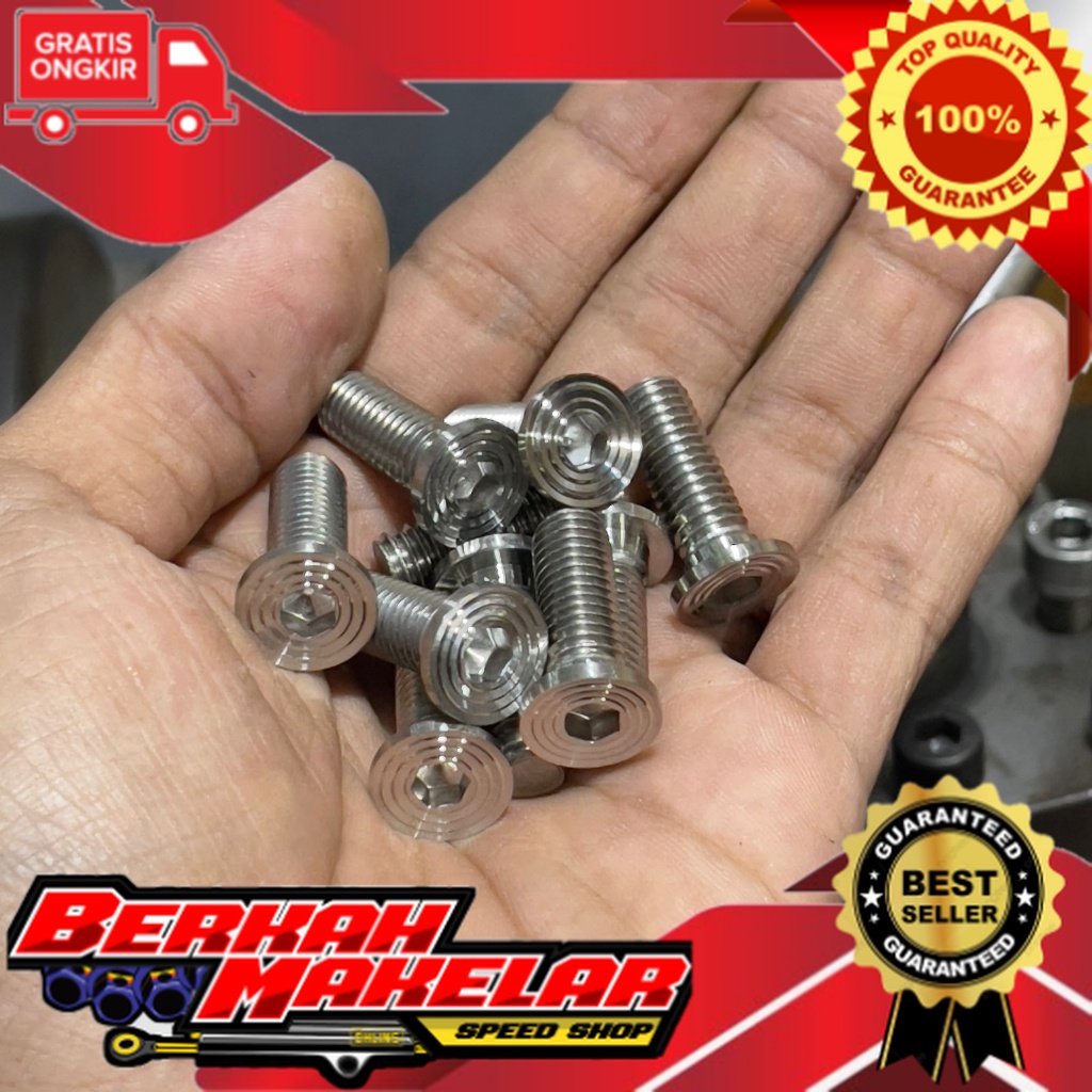 Jual BAUT PIRINGAN MODEL SLIM BAUT M8 DRAT 12 HANDMATE BUBUT GILAP | Shopee Indonesia