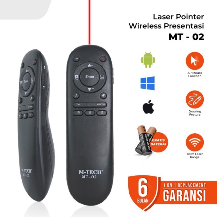 Jual Laser Pointer Wireless Presentasi M-Tech with Mouse Function MT-02 ...