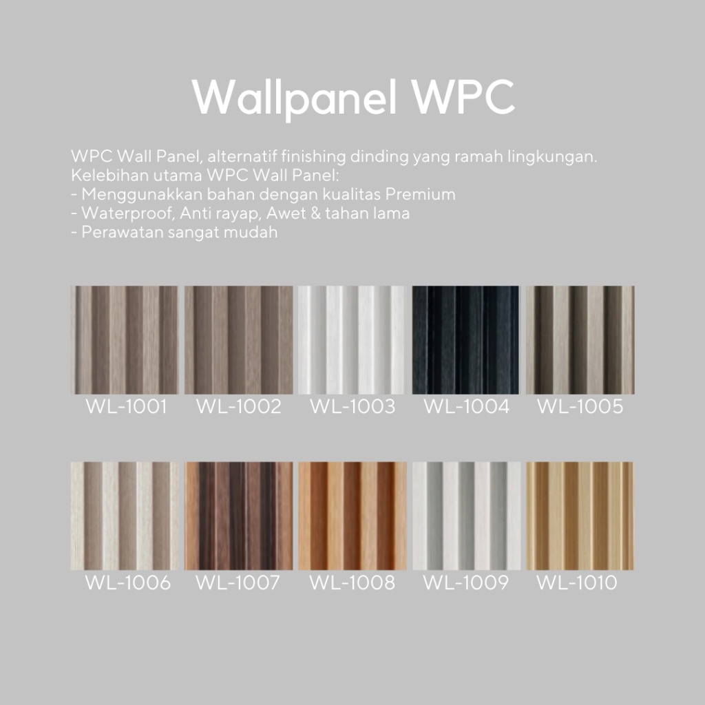Jual WL Wall Panel Dinding Bahan WPC Ukuran 2,9m x 16cm Tebal | Shopee Indonesia