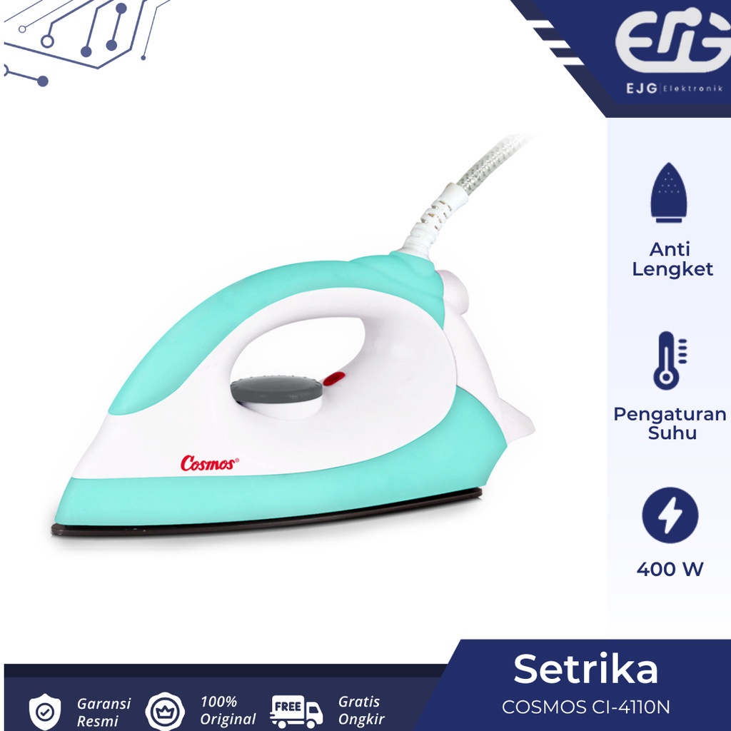 Jual Cosmos Setrika CI4110N Non Stick Soleplate CI 4110 N | Shopee ...