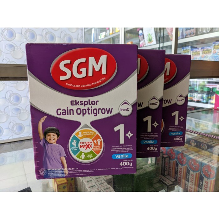 Jual SGM GAIN OPTIGROW VANILLA 400GR 1 TAHUN (ED februari 2026 ...