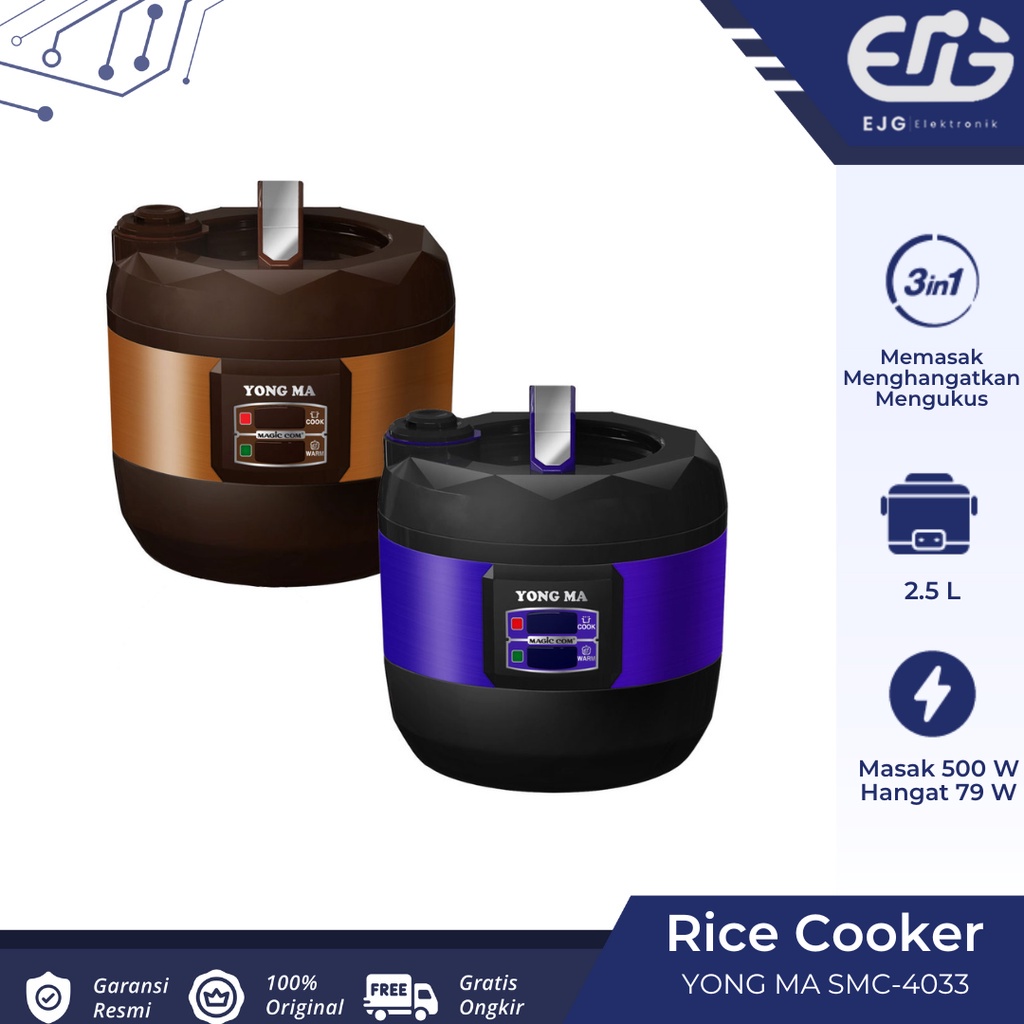 Jual Rice Cooker Yongma SMC 4033 - Magic Com Yongma 2.5 Liter SMC4033 ...