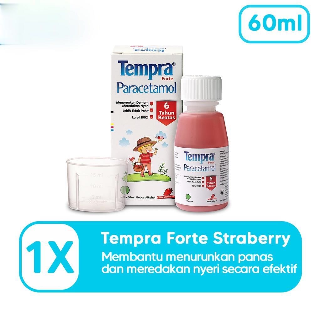 Jual Tempra Forte Paracetamol Anak Rasa Strawberry 60ml | Shopee Indonesia