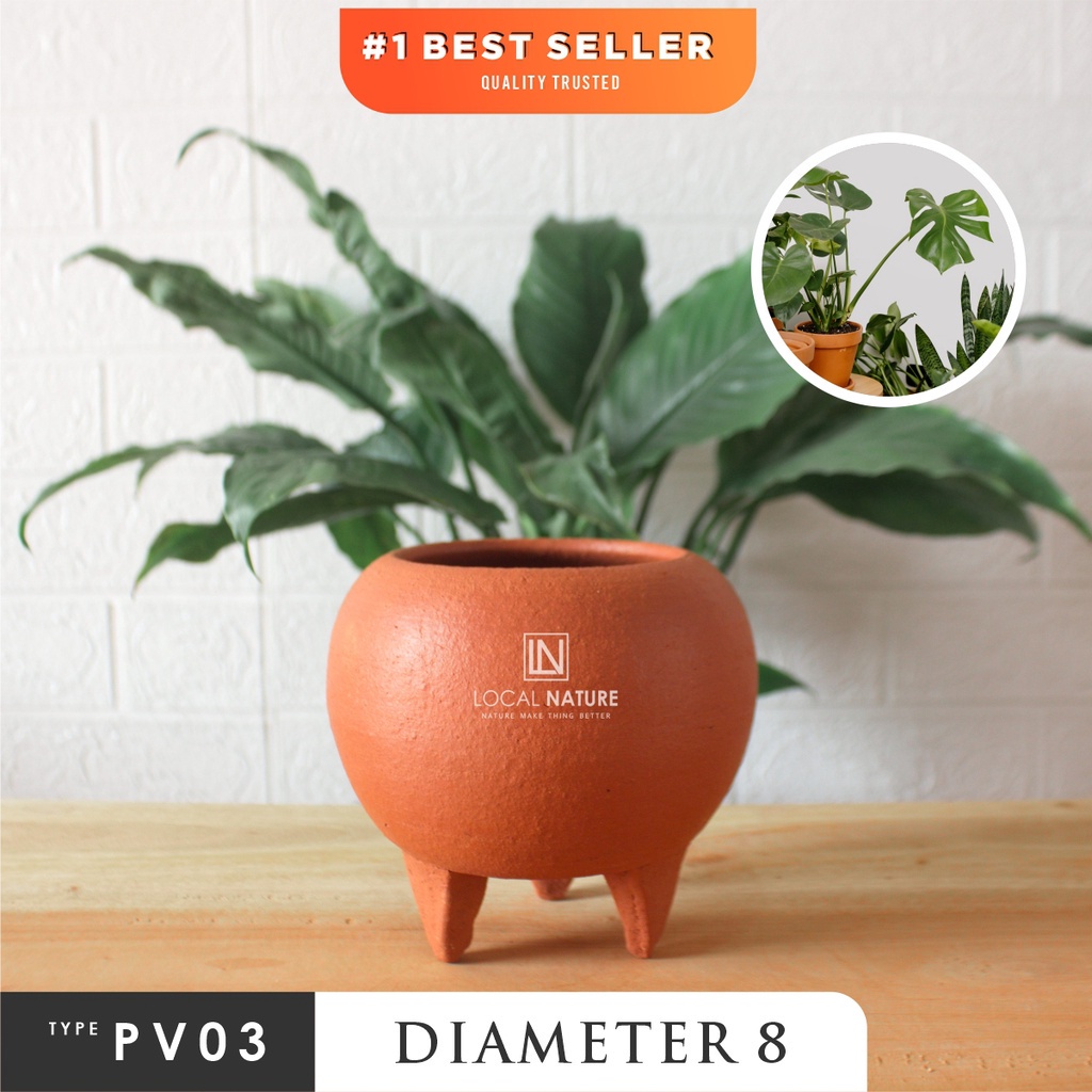 Jual (PV03) Pot Gerabah | Pot Terakota | Pot Tanah Liat | Pot Tanaman ...