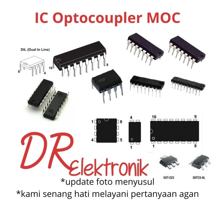 Jual IC MOC 3022 Integrated Circuit MOC3022 DIP OPTOCOUPLER OPTO COUPLE ...