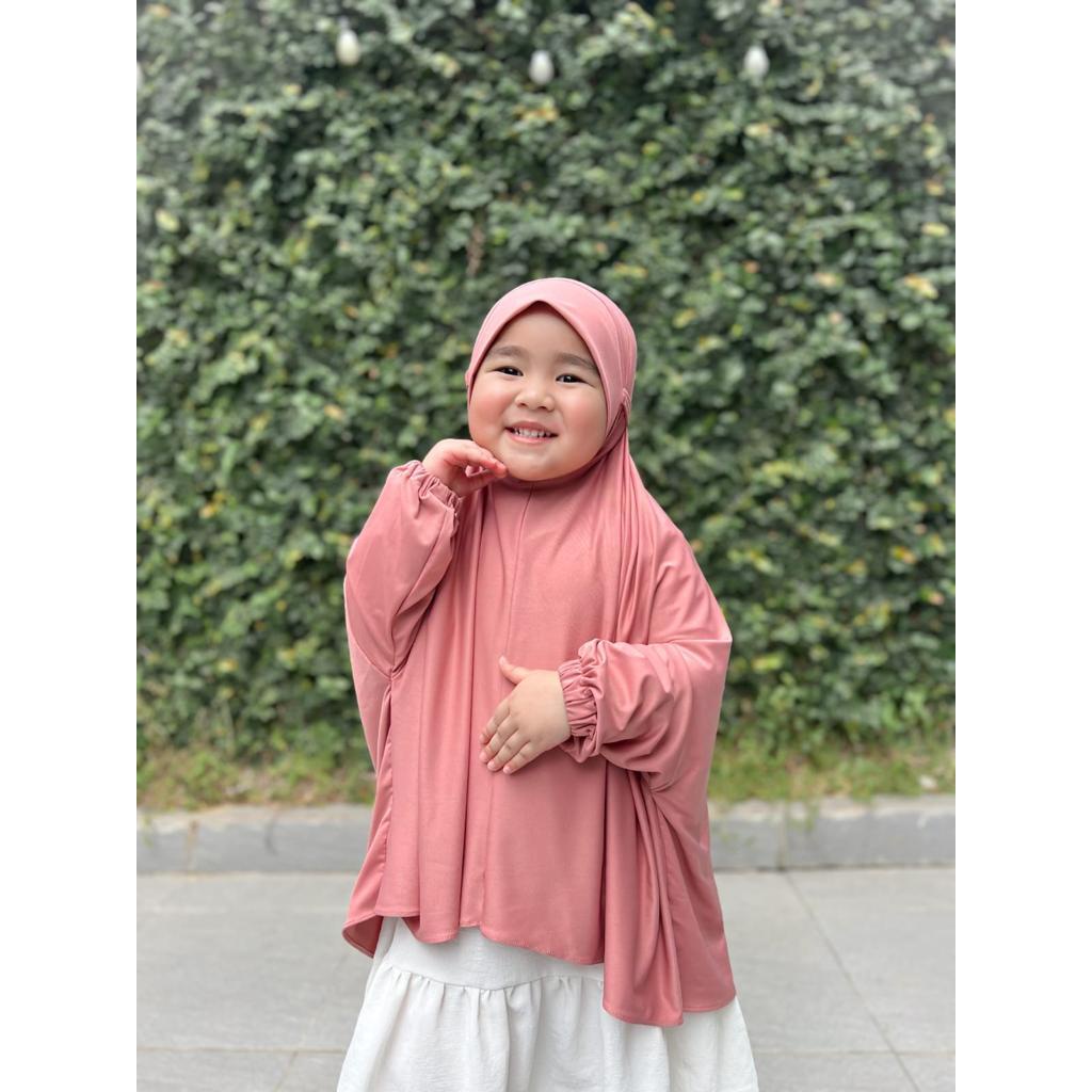 Jual JILBAB DAGU LENGAN ANAK / JILBABA ANAK LENGAN / JILBAB ANAK DAGU ...