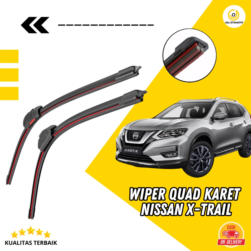 Jual Wiper Mobil 4 Karet Nissan X-Trail Xtrail T30 / T31 / T32 Quad ...