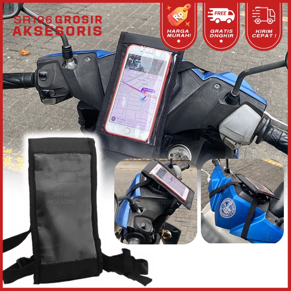 Jual Holder Hp Motor Tas Waterproof / Tas Gantung Holder Hp Motor Anti Air / Tas Holder Hp Ojol ...