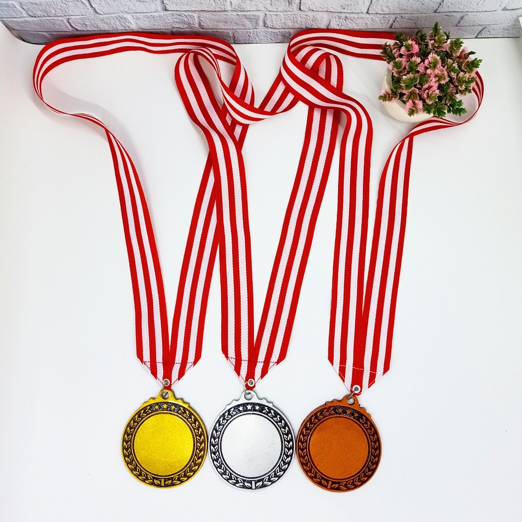 Jual Medali Penghargaan Lomba Kejuaraan Olimpiade Warna Emas Perak ...