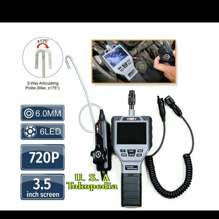 Jual Flexible Pipe Borescope Inspection Camera Articulating 180 Degree ...