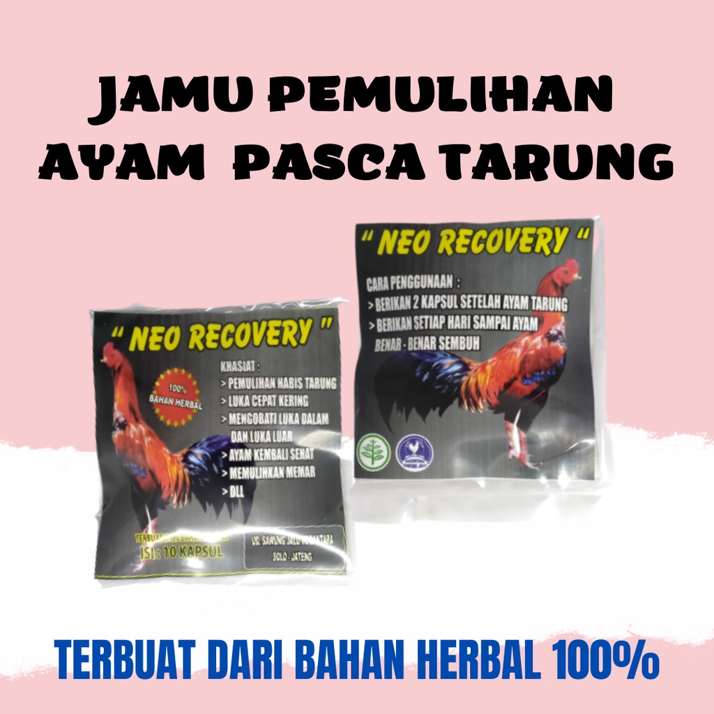 Jual JUAL NEO RECOVERY SAWUNG JALU 1 SACHET JAMU VITAMIN OBAT AYAM MEMBANTU PEMULIHAN FISIK AYAM ...