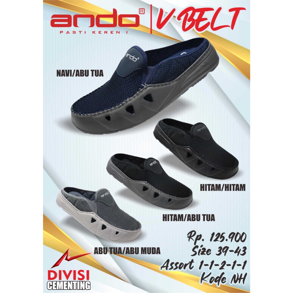 Jual (COD) Ando Slip On Sepatu Pria Original Palmer Fletcher Dejavu ...