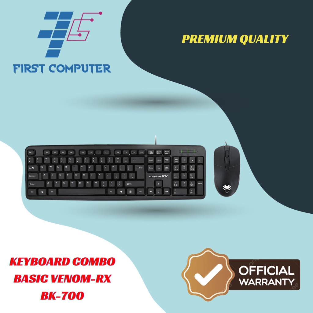 Jual Keyboard Mouse Venom-RX Combo Basic USB BK-700 | Shopee Indonesia