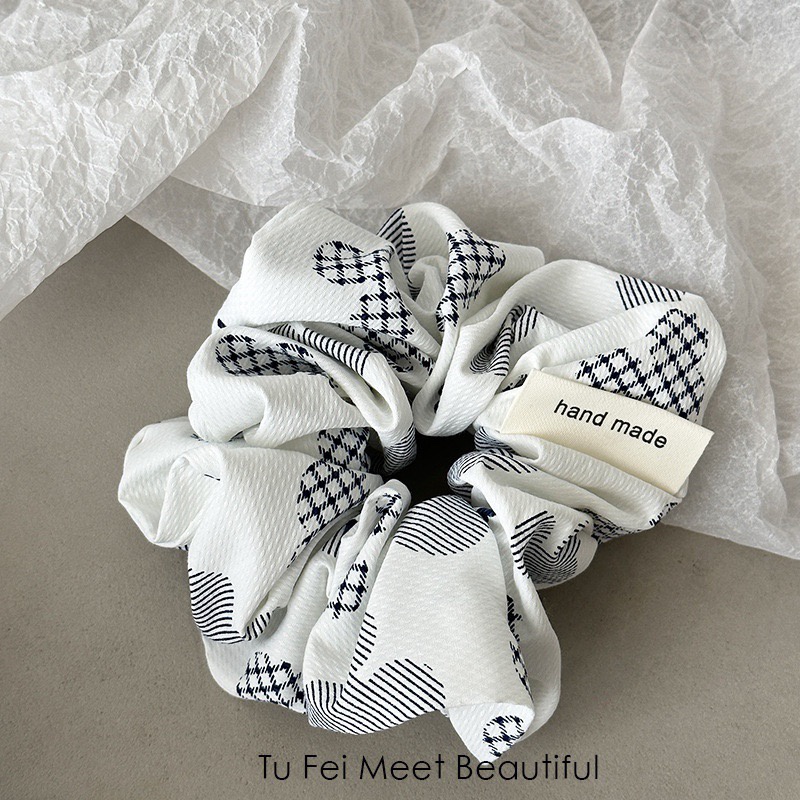 Jual Town Shell - Maru Pattern Korean Big Scrunchy / Scrunchie ...
