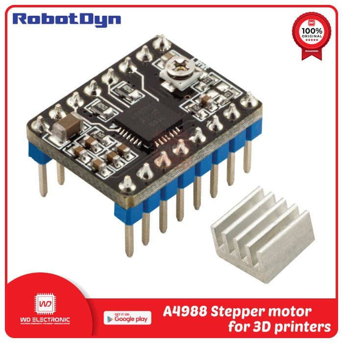 Jual RobotDyn A4988 stepper motor driver A4988 for 3D printer CO27 ...