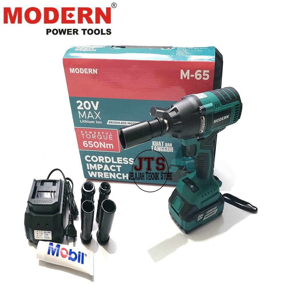 Jual MODERN 20V Cordless Impact Wrench 1/2 Inch M-65 Brushless Motor ...