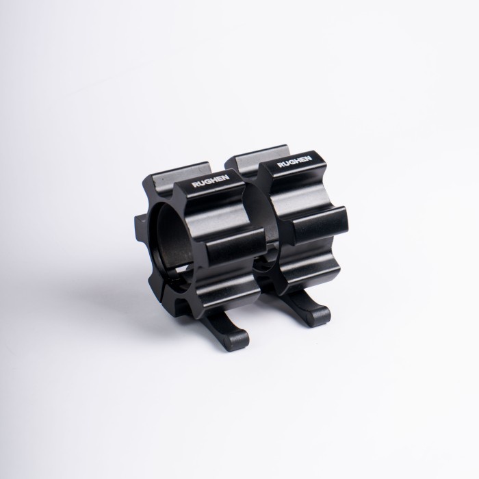 Jual RUGHEN Alumunium Barbell Collar Clamp Barbel Lock Olympic Size 5cm ...