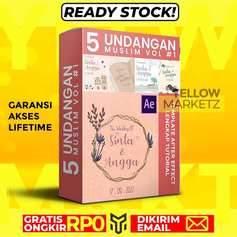 Jual MUSLIM INVITATION Templates 5 Undangan Nikah Digital Islami ...