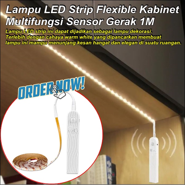Jual Lampu led tempel kabinet lampu strip hiasan kamar lemari aesthetic ...