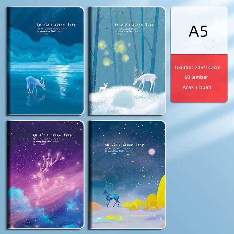 Jual Buku Catatan A5/Buku Catatan Sekolah Sampul Bunga Sakura Karet ...