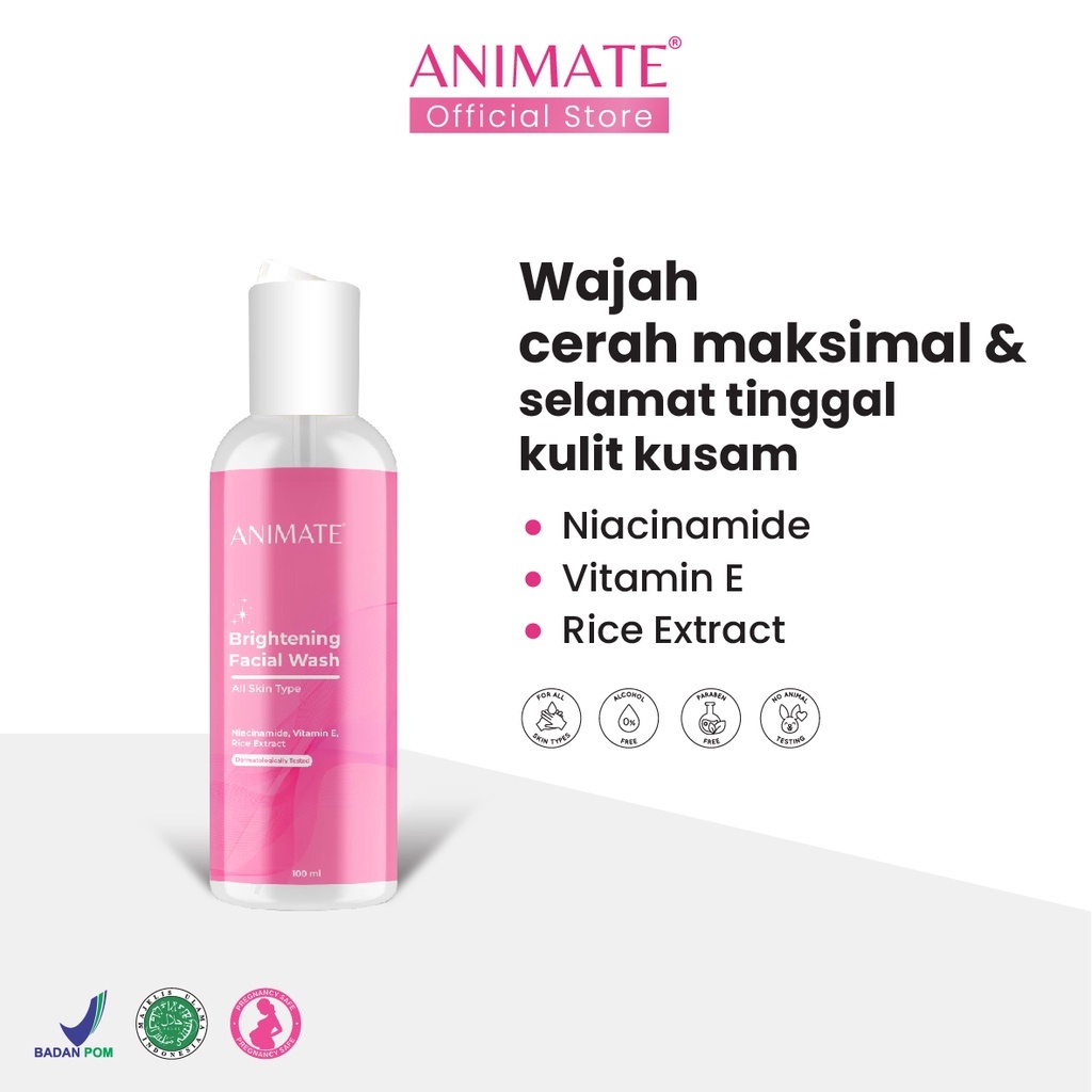 Jual Animate Brightening Facial Wash 100 ML | Shopee Indonesia
