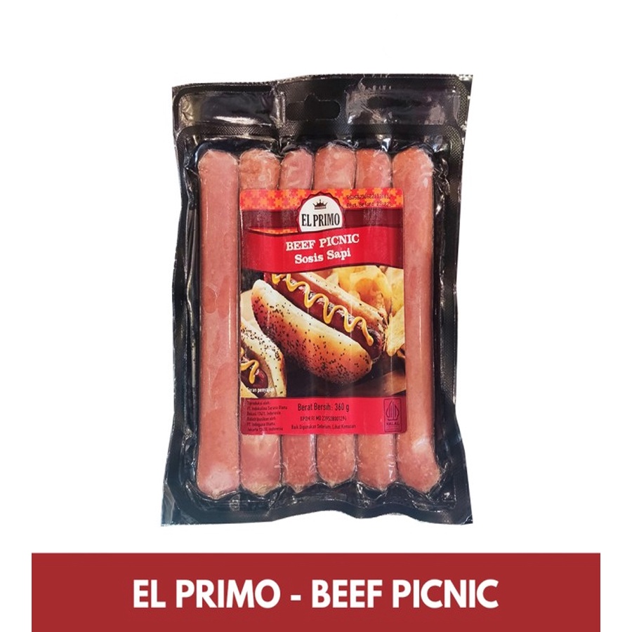 Jual El Primo Beef Picnic 360gr / Sosis Sapi El Primo | Shopee Indonesia