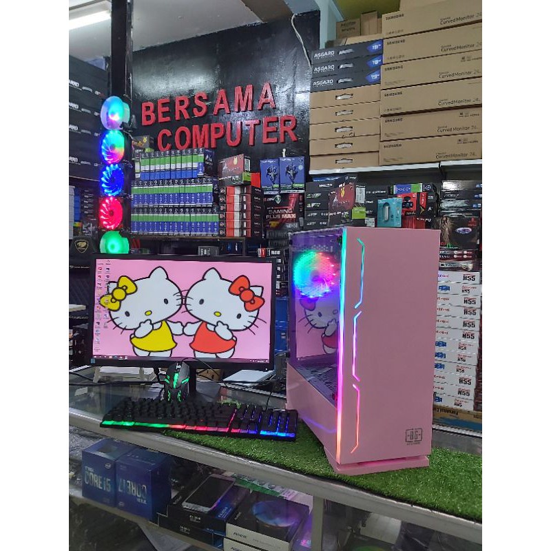 Jual PC gaming editing core i7 ram 16gb vga Gtx 750 monitor 24 in putih | Shopee Indonesia