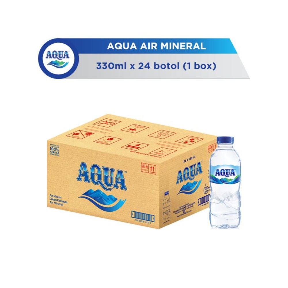 Jual AQUA air mineral 330 ML aqua Botol - DUS 24 pcs | Shopee Indonesia