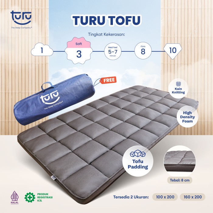 Jual Ready TURU Tofu Kasur Lantai Premium / Travel Bed / Matras Lantai ...