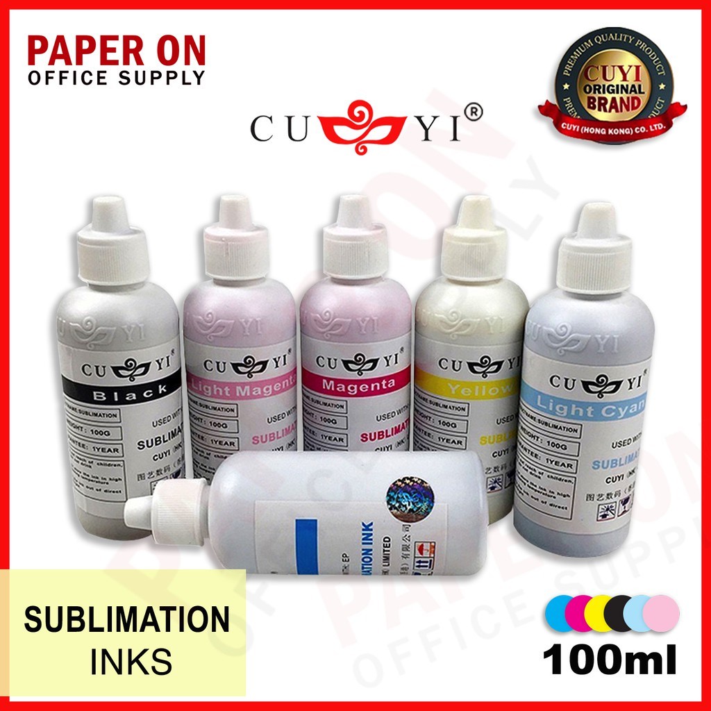 Jual Tinta sublim ukuran 100ml untuk Printer Inkjet merek CUYI | Shopee ...